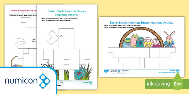 Easter-Themed Numicon Shape Matching Activities Pack